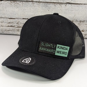 Slightly Awkward Kind Weird Leather Patch Hat, Best Selling Hats, Mans ...