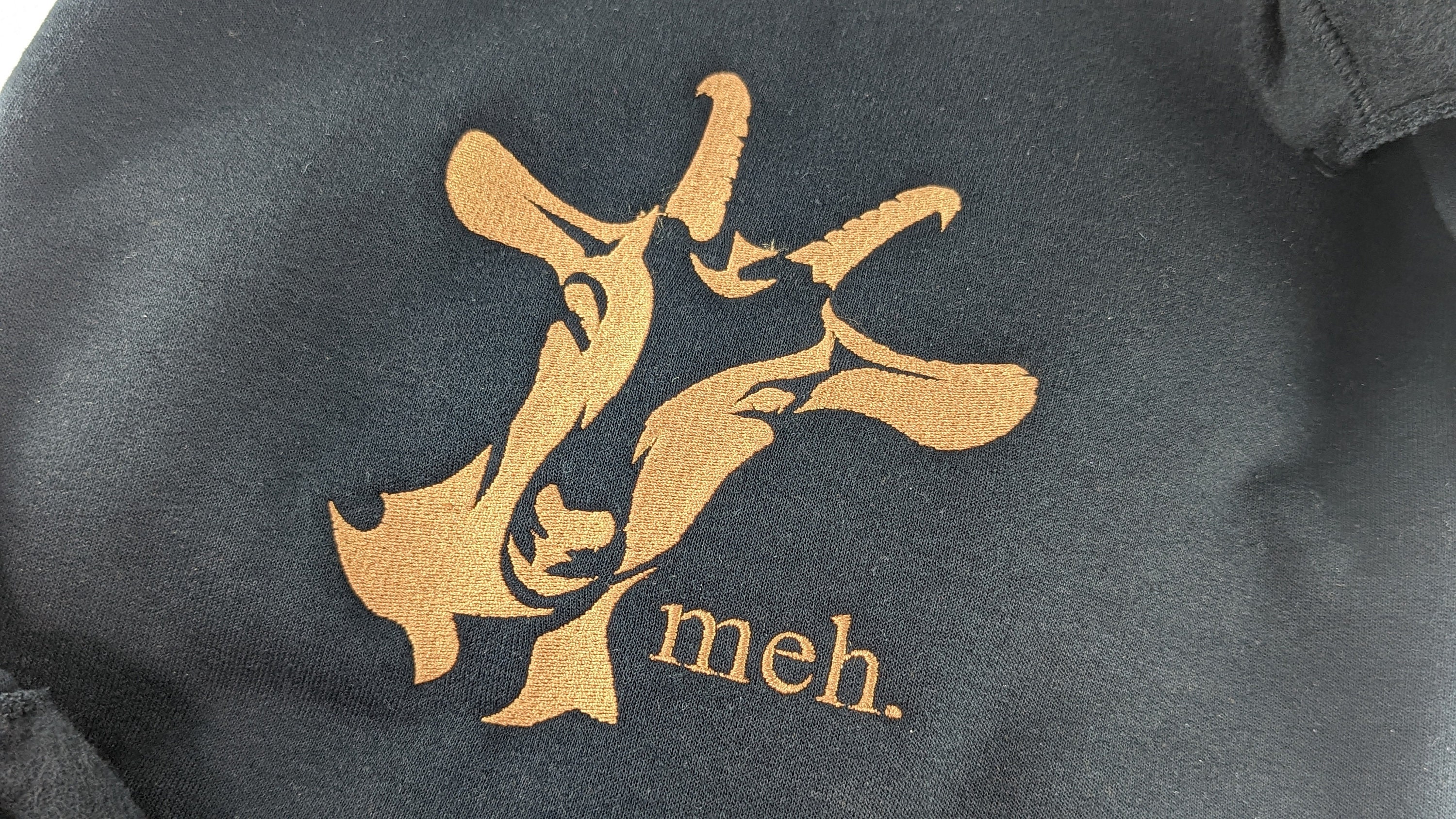 Embroidered Meh Goat Sweatshirt, Animal Lover, Funny Sweatshirt, Funny ...