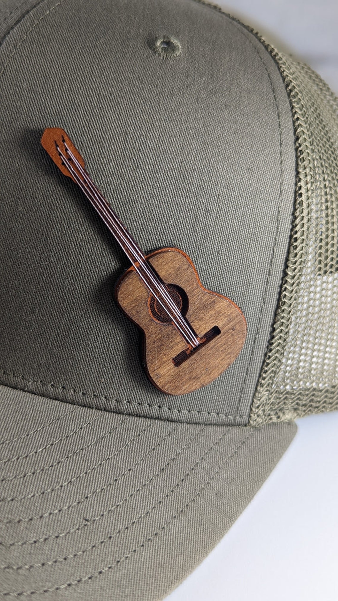 Guitar Wood Patch Hat: With Strings Unique Music Lover Snapback - Etsy
