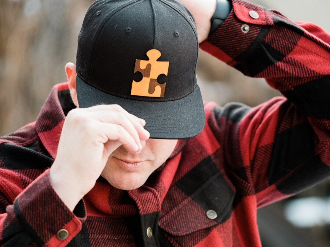 Autism Awareness Leather Patch Hat, Best Selling Hats, Mans Hat, Unique ...