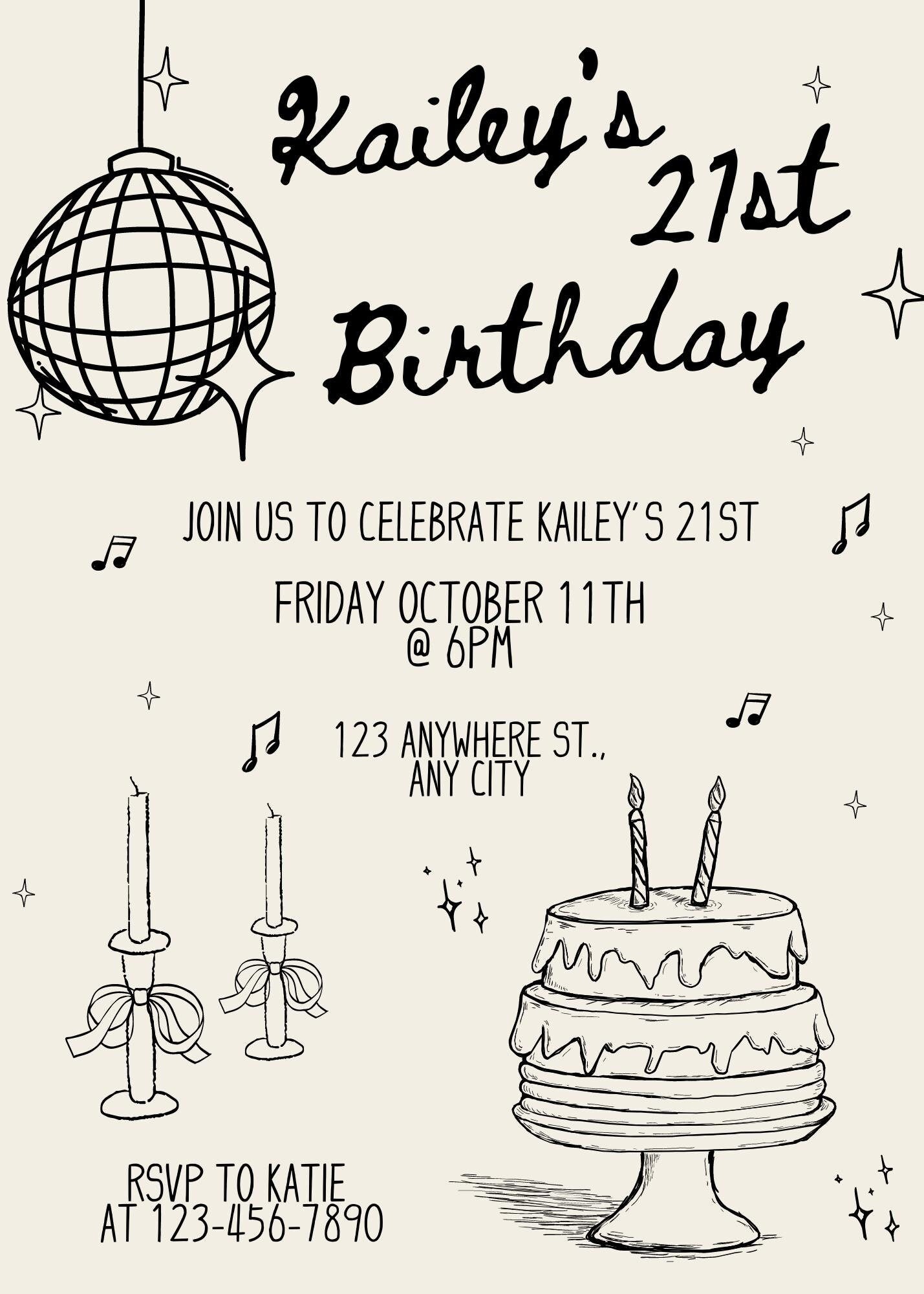 Birthday Party - EDITABLE Invitation - Etsy