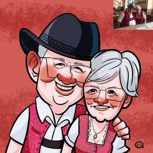 Couple Caricature Personalized Custom Fanny Drawing Portrait - Etsy
