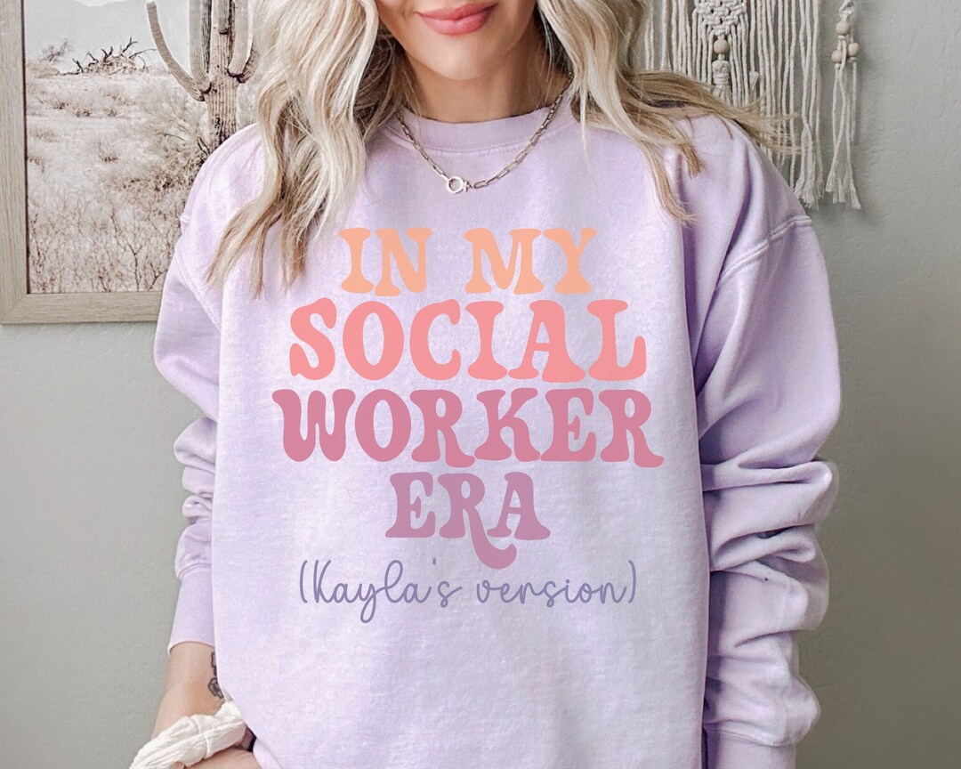 In My Social Worker Era, Personalized Social Worker Comfort Colors ...