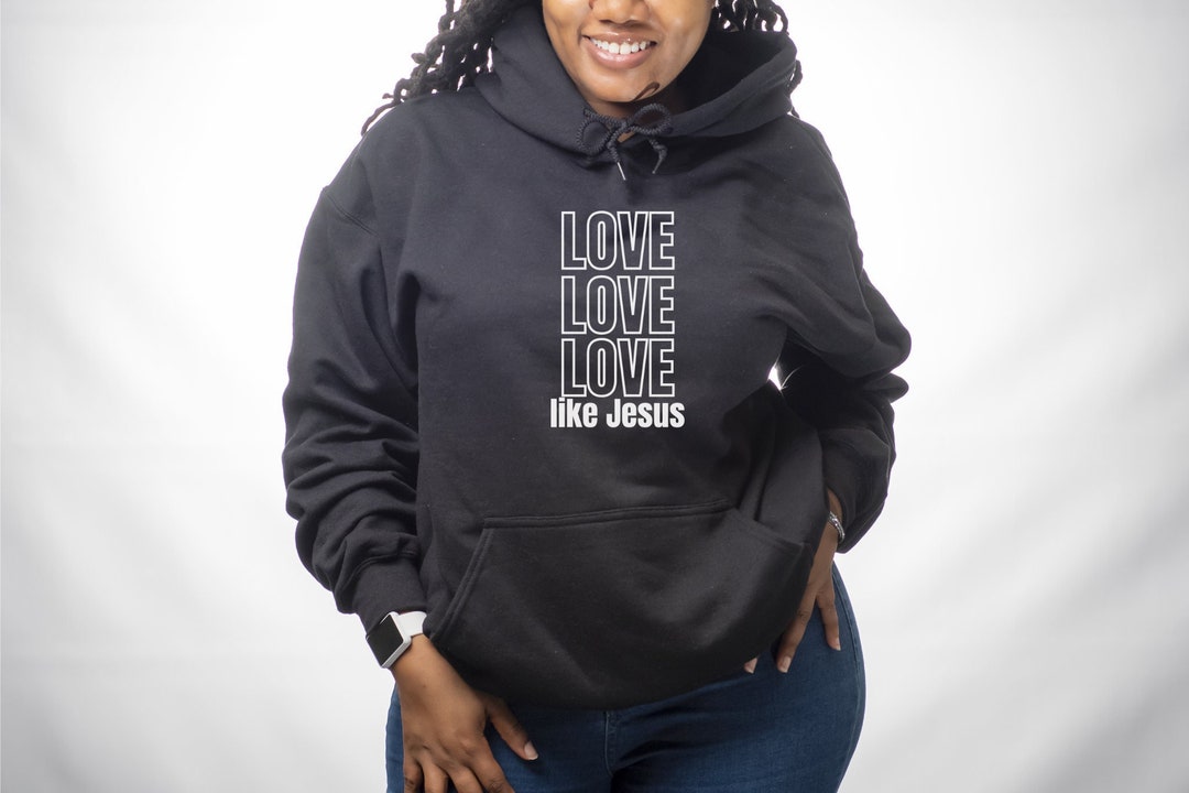 Sudadera Love Like Jesus, Sudadera con capucha Jesús, Sudadera con ...