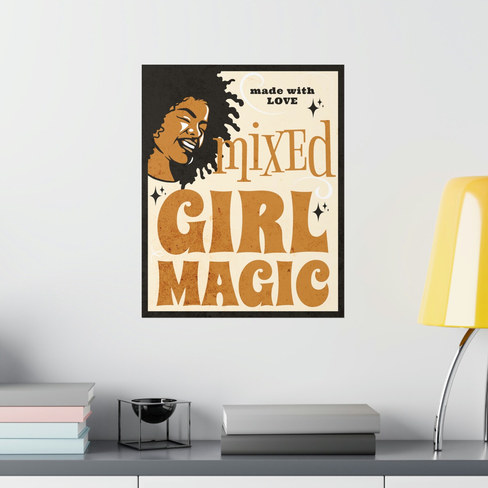 Mixed Girl Magic Poster, DIGITAL DOWNLOAD, Biracial, Made With Love ...