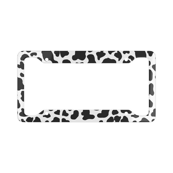 Cowprint License Plate Frame - Etsy