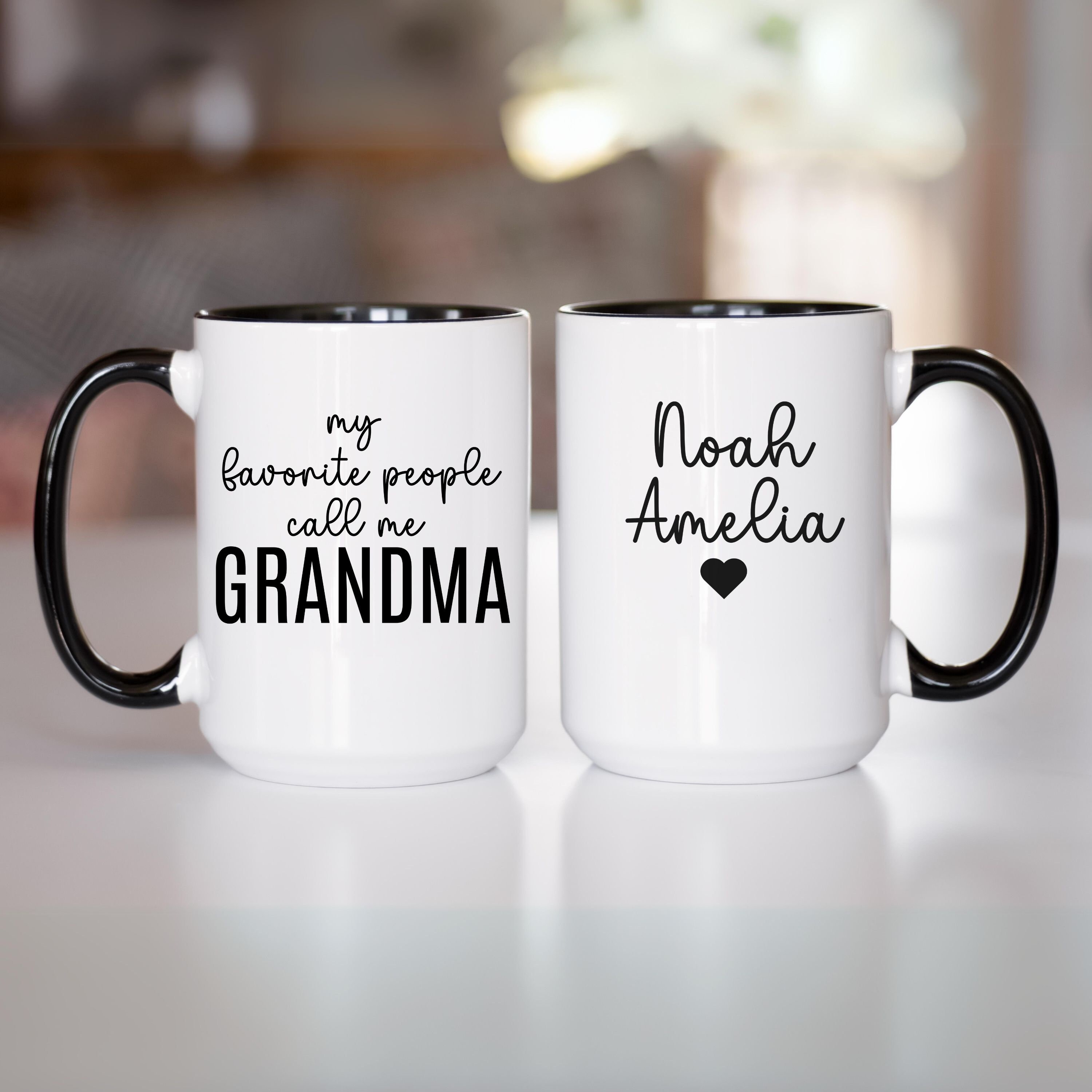 Grandma Mug My Favorite People Personalized Grandkids' Names Gift for ...