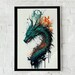 Jade Dragon Poster | Art Print | 5 Printable Sizes Dragon Poster ...