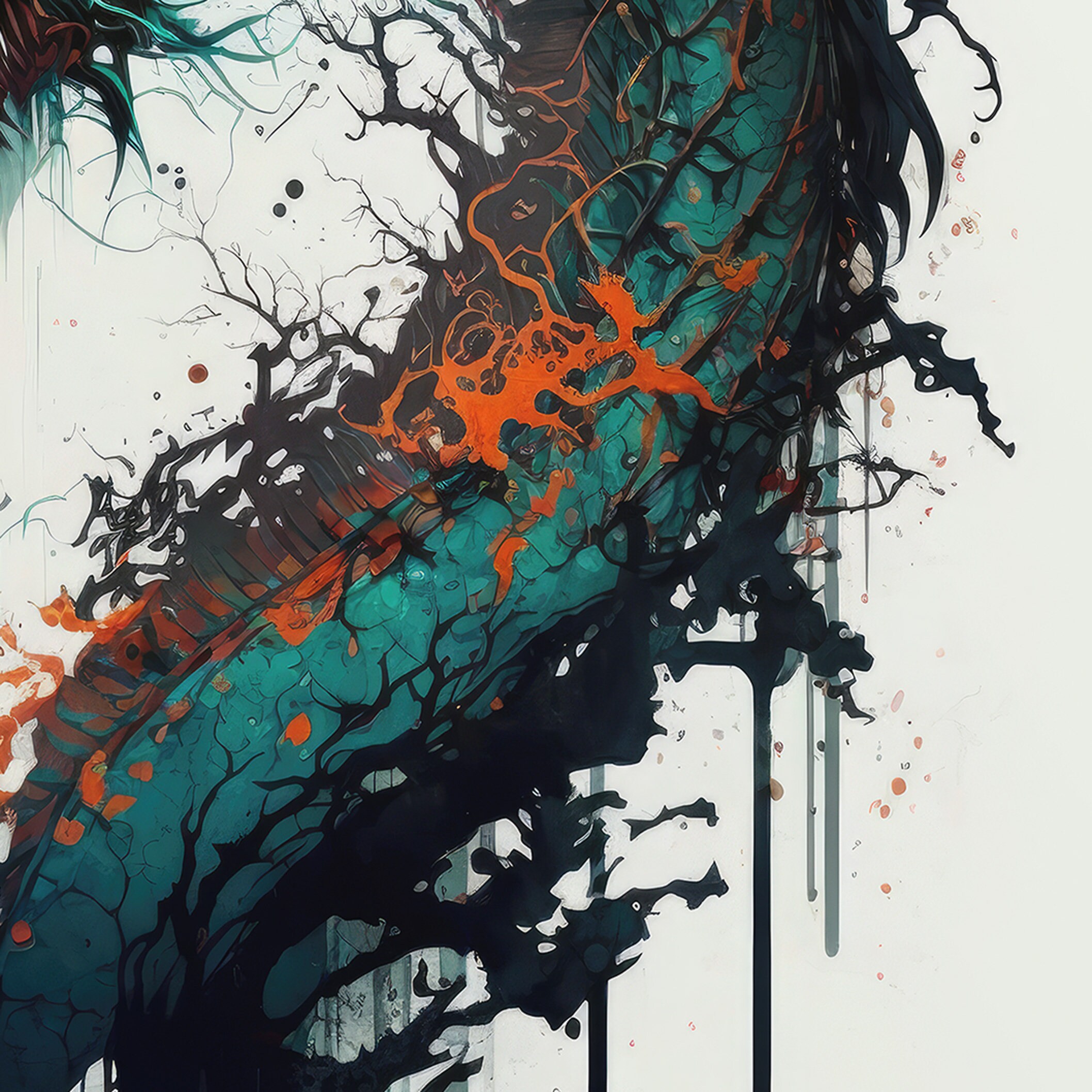 Jade Dragon Poster | Art Print | 5 Printable Sizes Dragon Poster ...