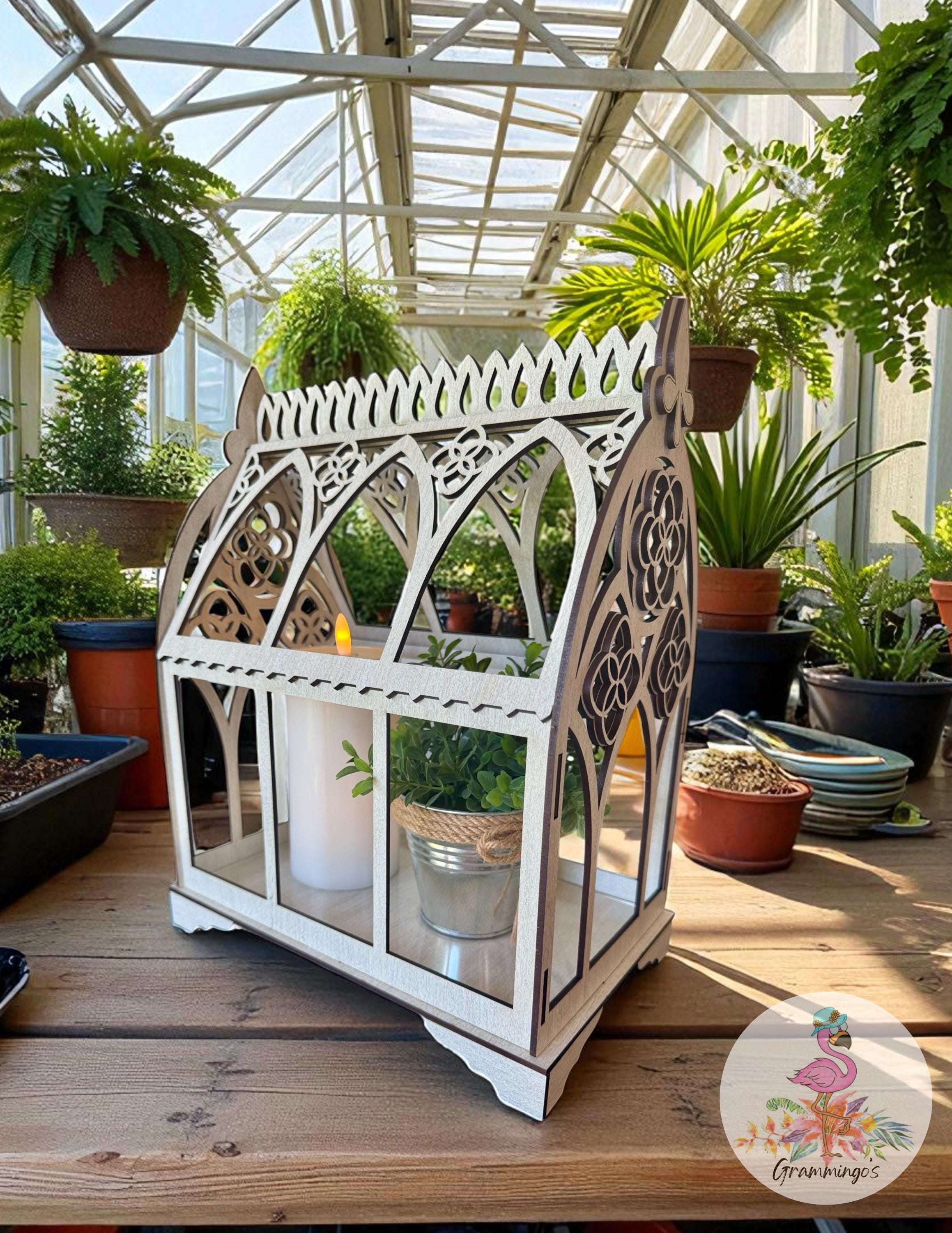 Gothic Greenhouse Decor | Handcrafted Wood & Acrylic Terrarium Display ...