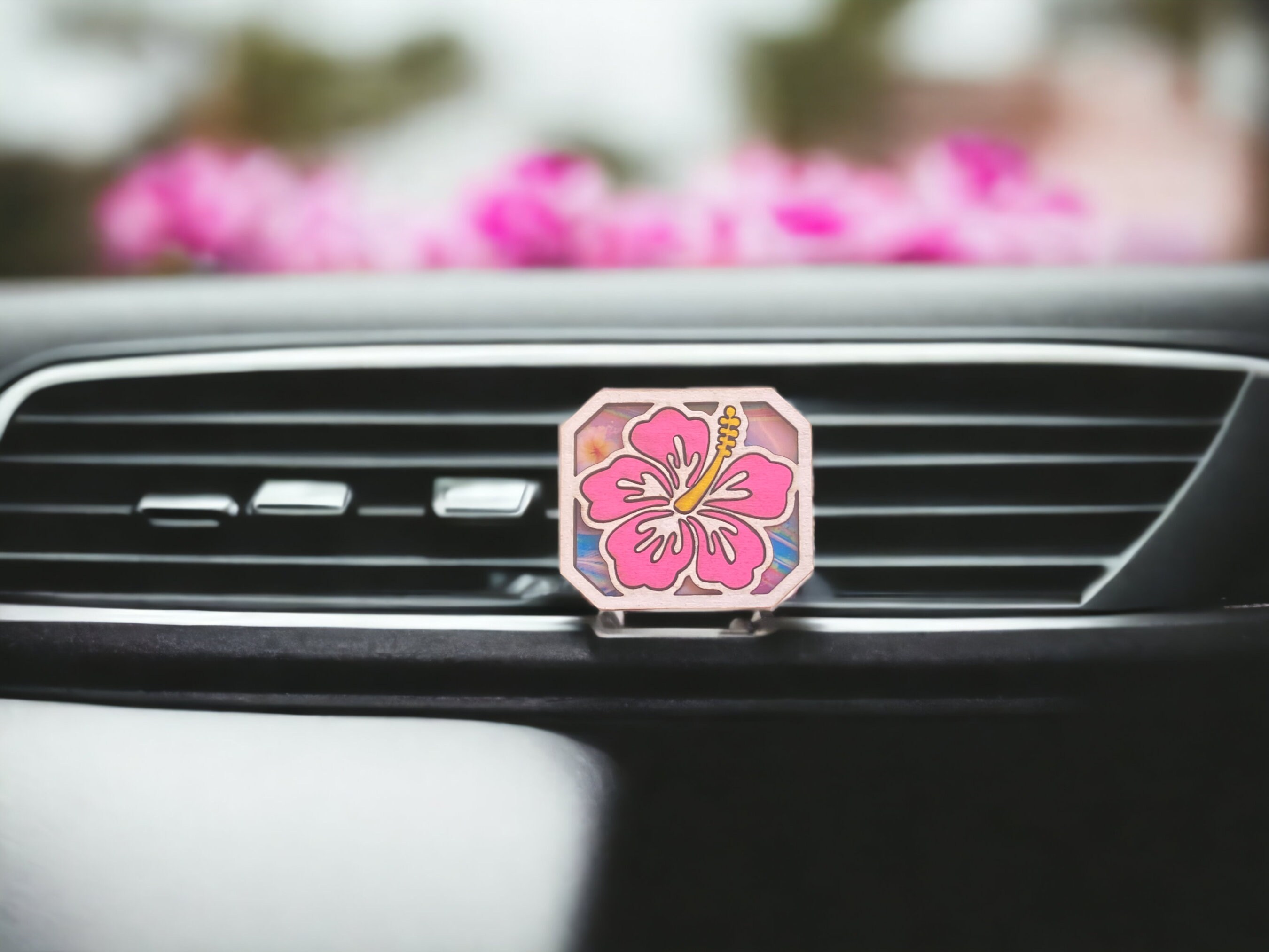 Hibiscus Flower Car Diffuser Vent Clip, Personalized Car Accessory - Etsy