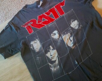 New Be T New Gsi 1987 RATT Vintage Rock Concert 1980s Tour T Shirt Top ...