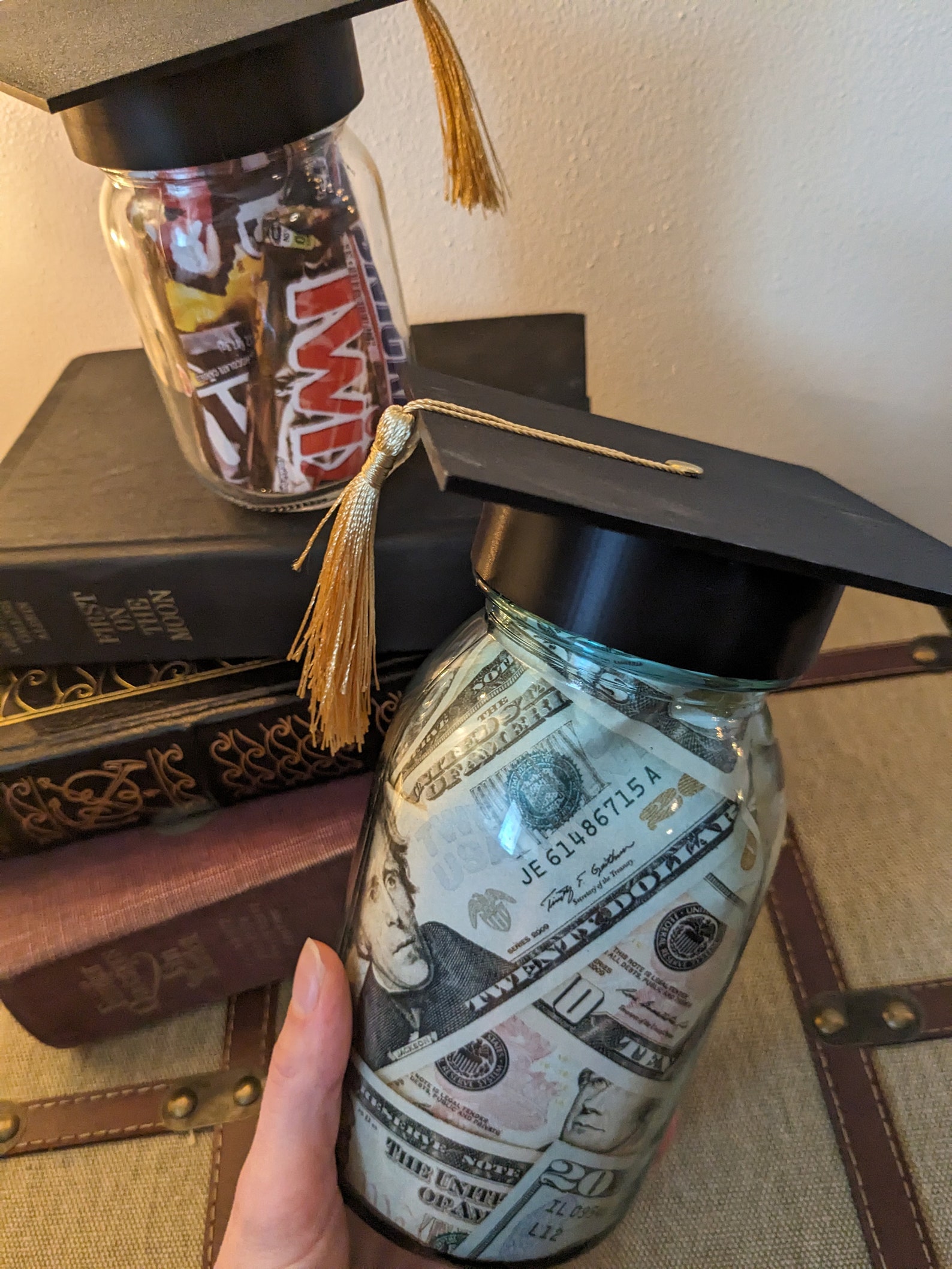 Graduate's Delight: 2-pack 3d-printed 2024 Graduation Cap Jar Topper ...