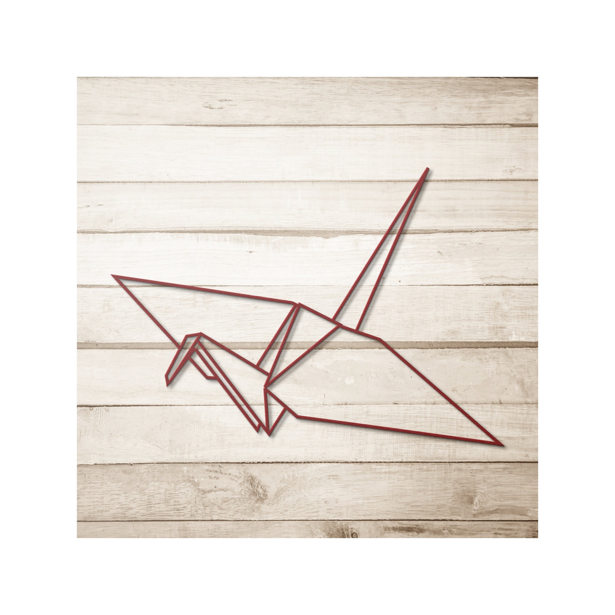 Metal Origami Paper Crane Sign Simple Japanese Home Decor - Etsy