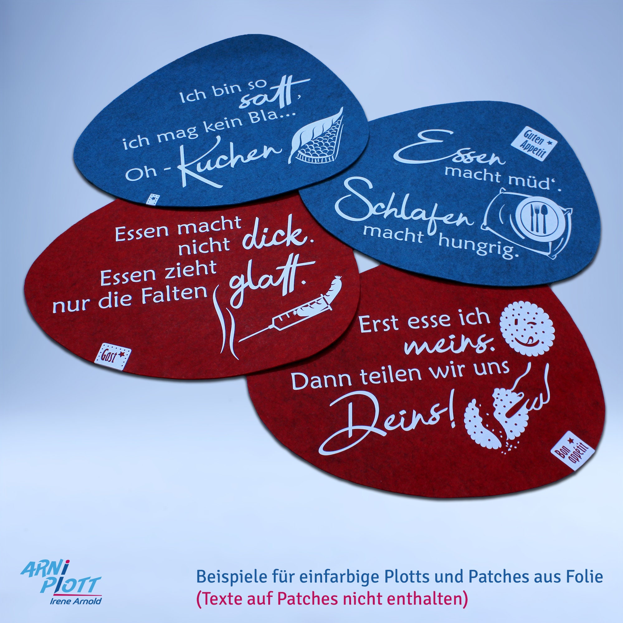 Plotterdatei Tischsets selber machen, lustige Untersetzer als Geschenk ...