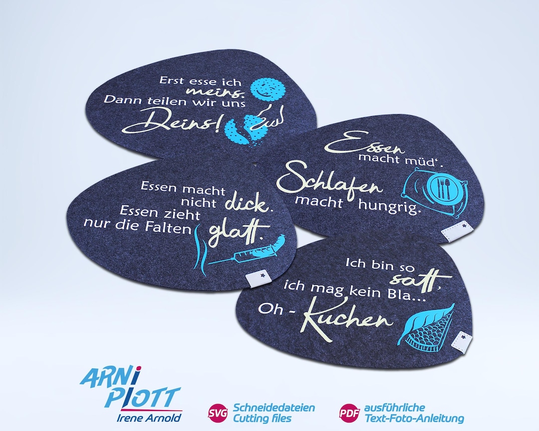 Plotter File for Making Your Own Placemats, Funny Coasters as a Gift ...