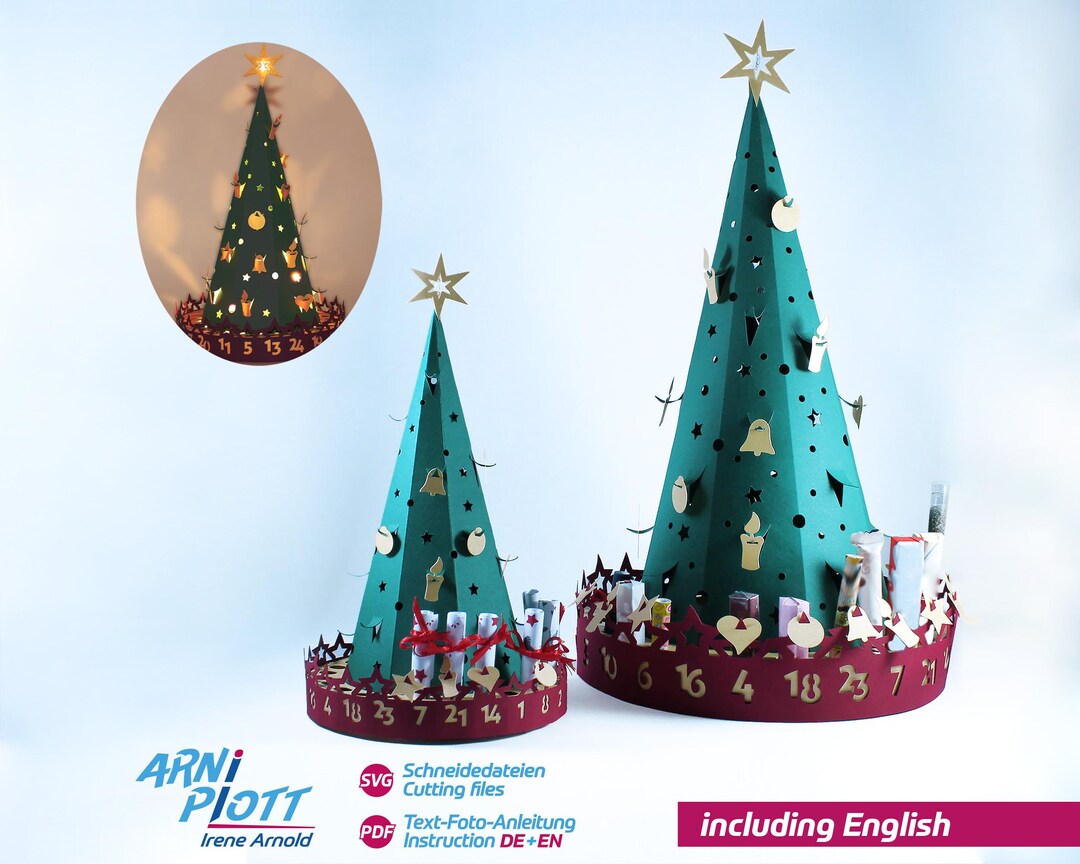 Plotter File Advent Calendar SVG for Vouchers, Scratch Cards, Chocolate ...