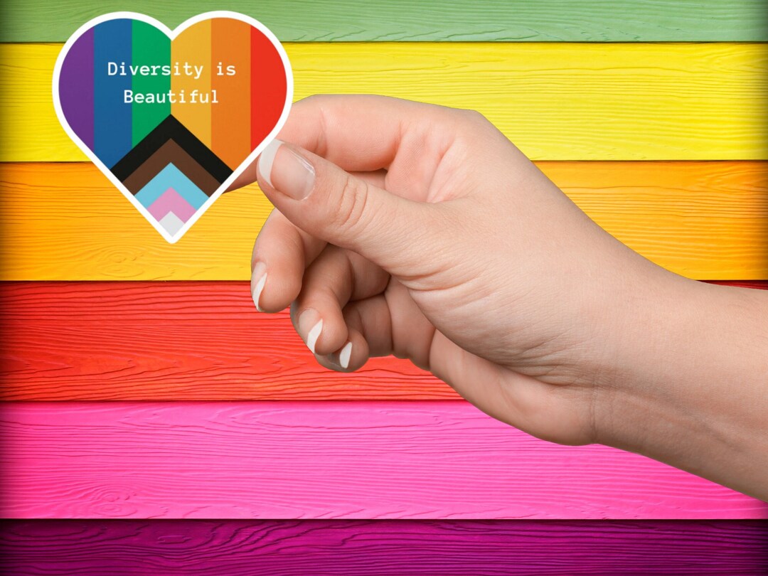 Diversity is Beautiful, Liberal Sticker LGBTQ Pride Decal, Gay Ally Car ...