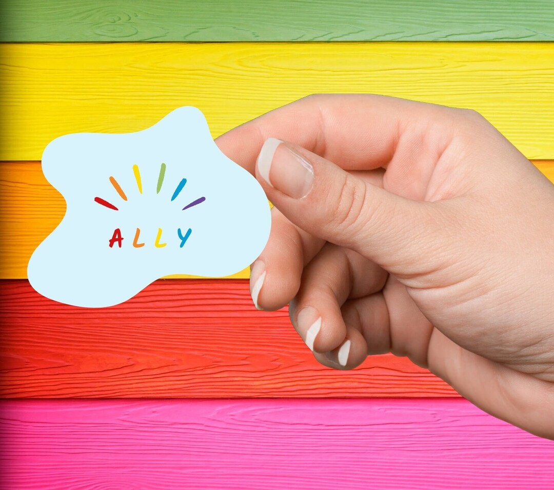Gay Ally Sticker, Rainbow Pride Car Vinyl Decal, Liberal Statement ...