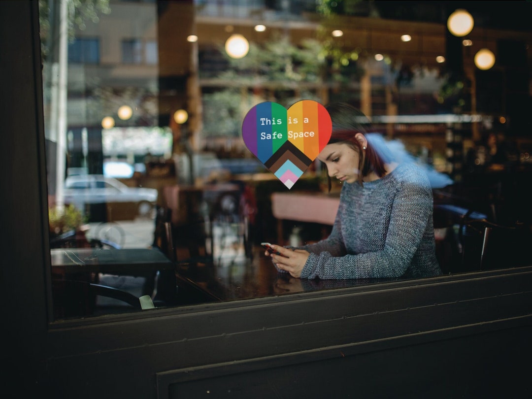 This is a Safe Space Pride Diversity Heart Vinyl Decal Sticker ...
