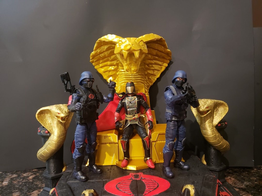 G.I. Joe COBRA Display Diorama THRONE V2 Stand Statue Gold Classified ...