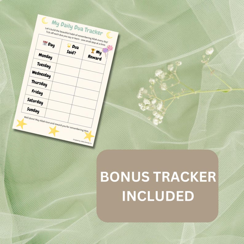 Kids Dua Flashcards: Islamic Learning Activity With Tracker (printable ...