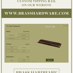 Customizable Brass Tipping Rail - Bottle Rail/ Shelf Rail / Fiddler ...