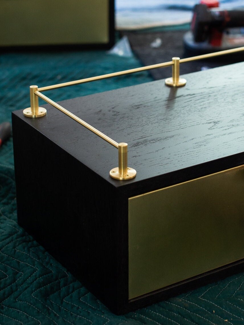 Customizable Brass Tipping Rail Bottle Rail/ Shelf Rail / Fiddler Rail ...