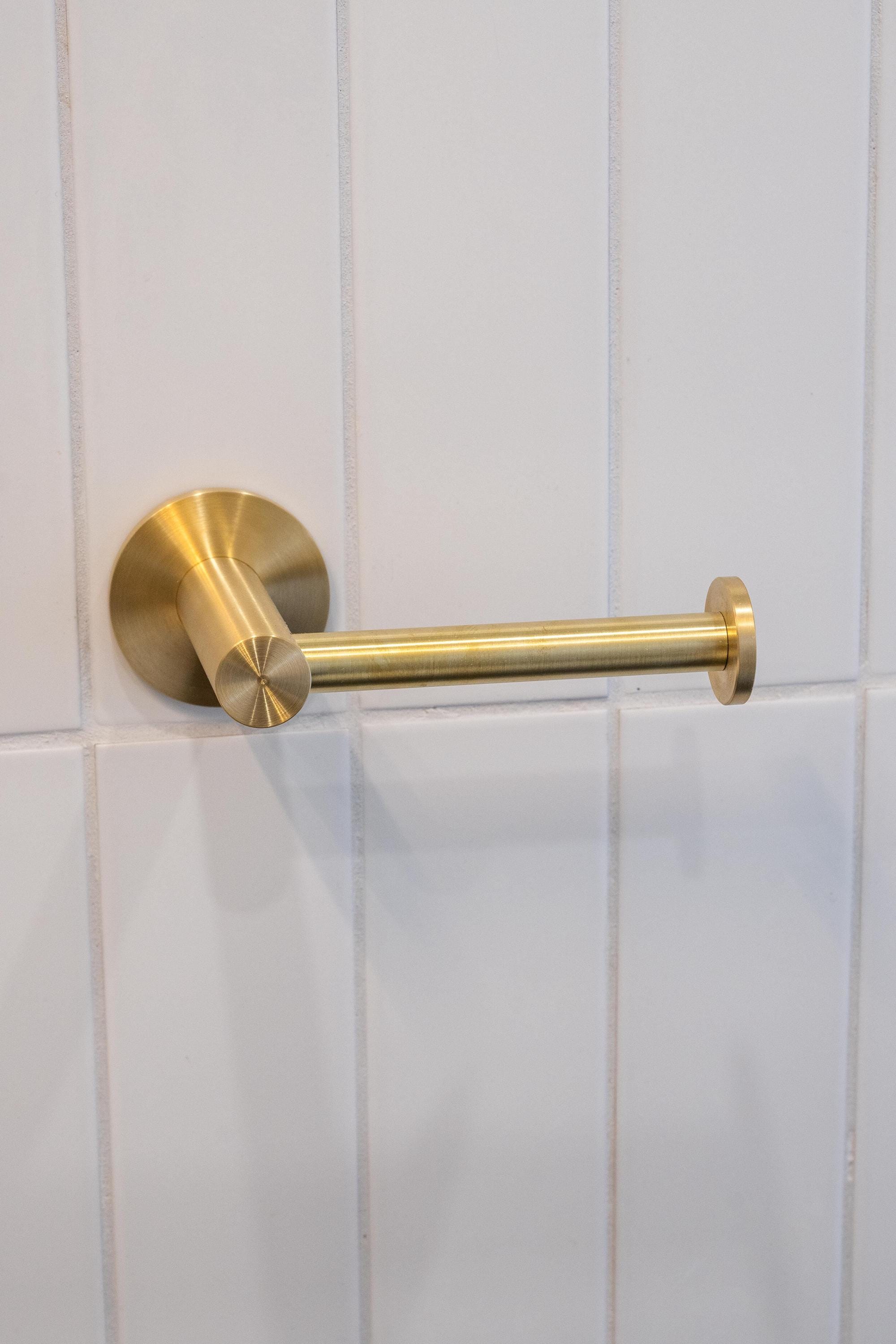 Brushed Brass Toilet Paper Holder - Satin Brass - Solid Brass | the ...