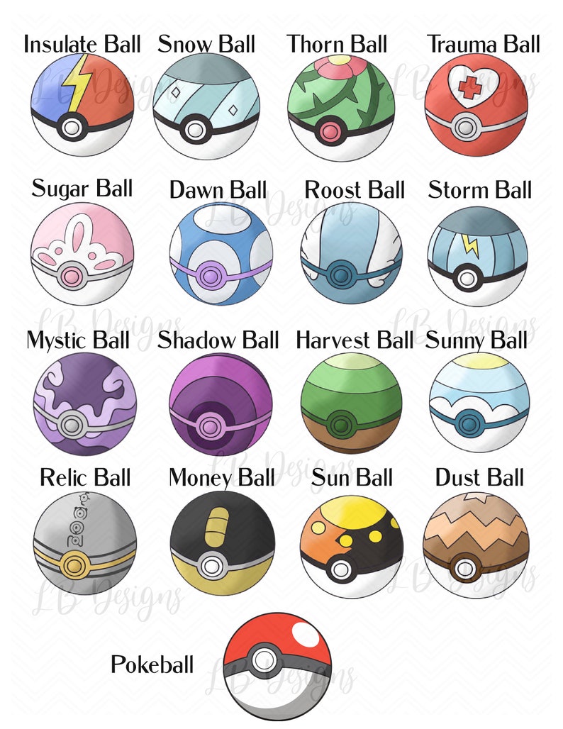 Pokeballs PNG IMAGE - Etsy