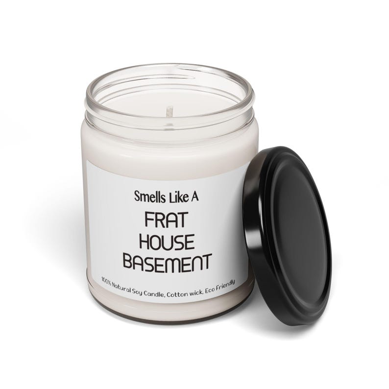 Funny Candle Gift for College, Frat House Basement Candle, Funny Candle ...