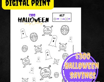 Printable monster Mash Savings Challenge Game, Cash Envelope Stuffing ...