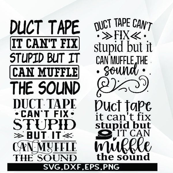 Duck Tape Sayings Svg Etsy