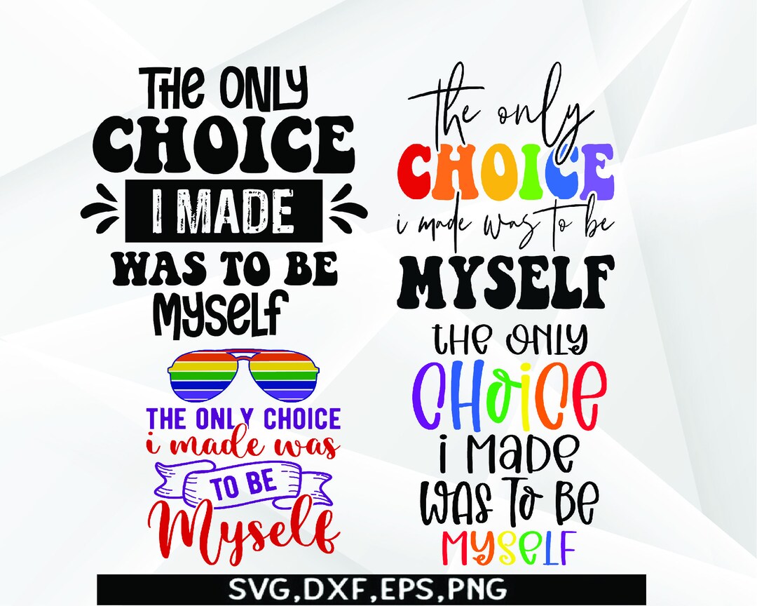 Pride 'the Only Choice' SVG: LGBTQ+ Transgender Design (digital Files ...