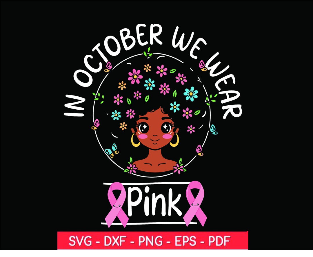 Breast Cancer Awareness SVG: Pink Ribbon Flowers (digital Download) - Etsy