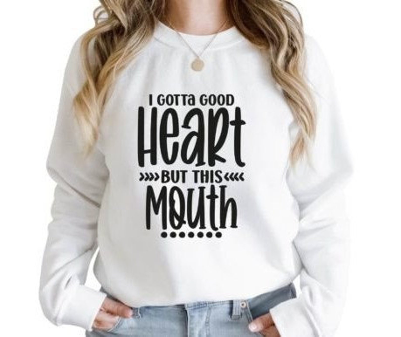 I Gotta Good Heart but This Mouth SVG: Mom Life Quote (digital Download ...