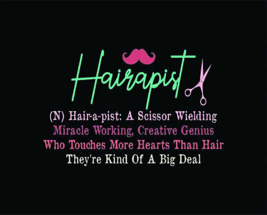 Funny Hairapist SVG: Hairstylist T-shirt Design (printable) - Etsy
