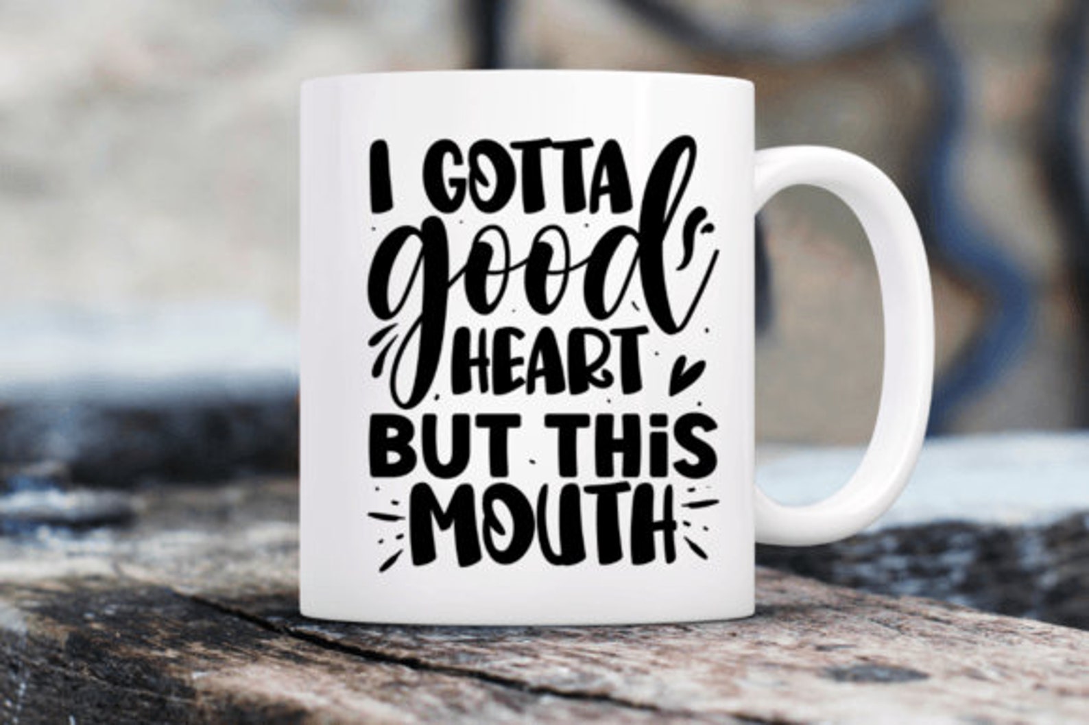 I Gotta Good Heart but This Mouth SVG: Mom Life Quote (digital Download ...