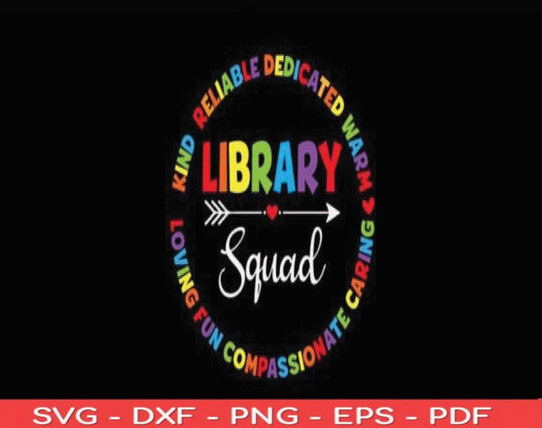 Library Squad SVG: Funny Librarian Design (digital Files) - Etsy