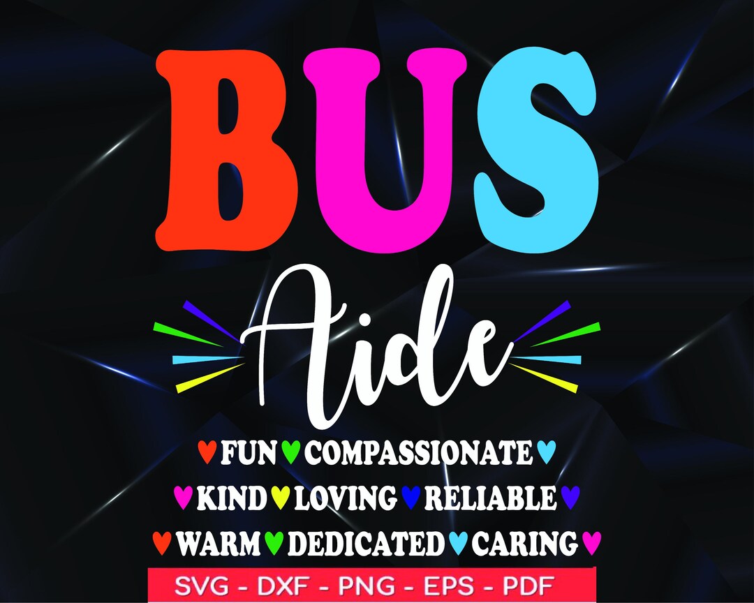 Bus Aide Back to School SVG Design, Matching Group (digital Files) - Etsy