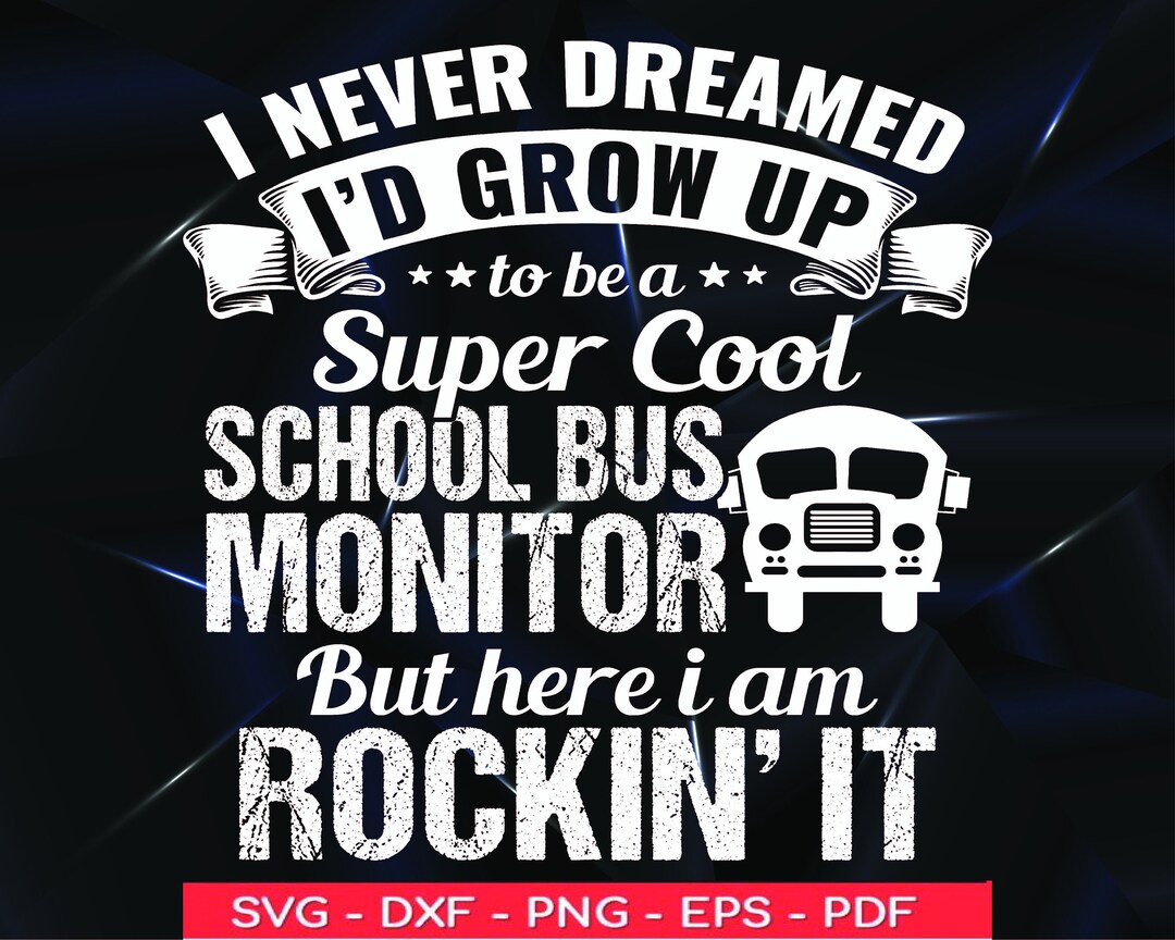 Funny School Bus Monitor (svg, Png, Dxf, Eps, Pdf) - Etsy