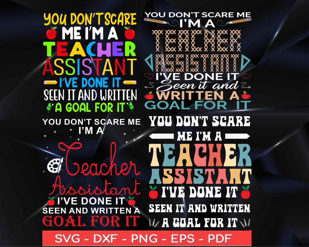 Teacher Assistant Halloween SVG: Back to School Appreciation Gift ...