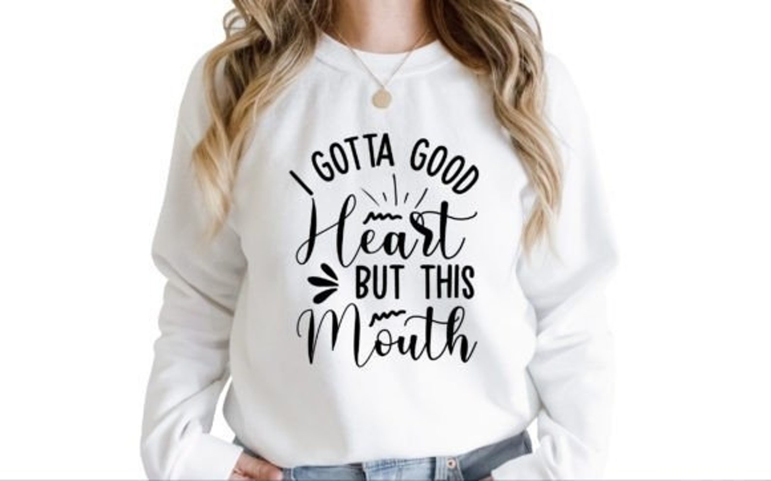 I Gotta Good Heart but This Mouth SVG: Mom Life Quote (digital Download ...