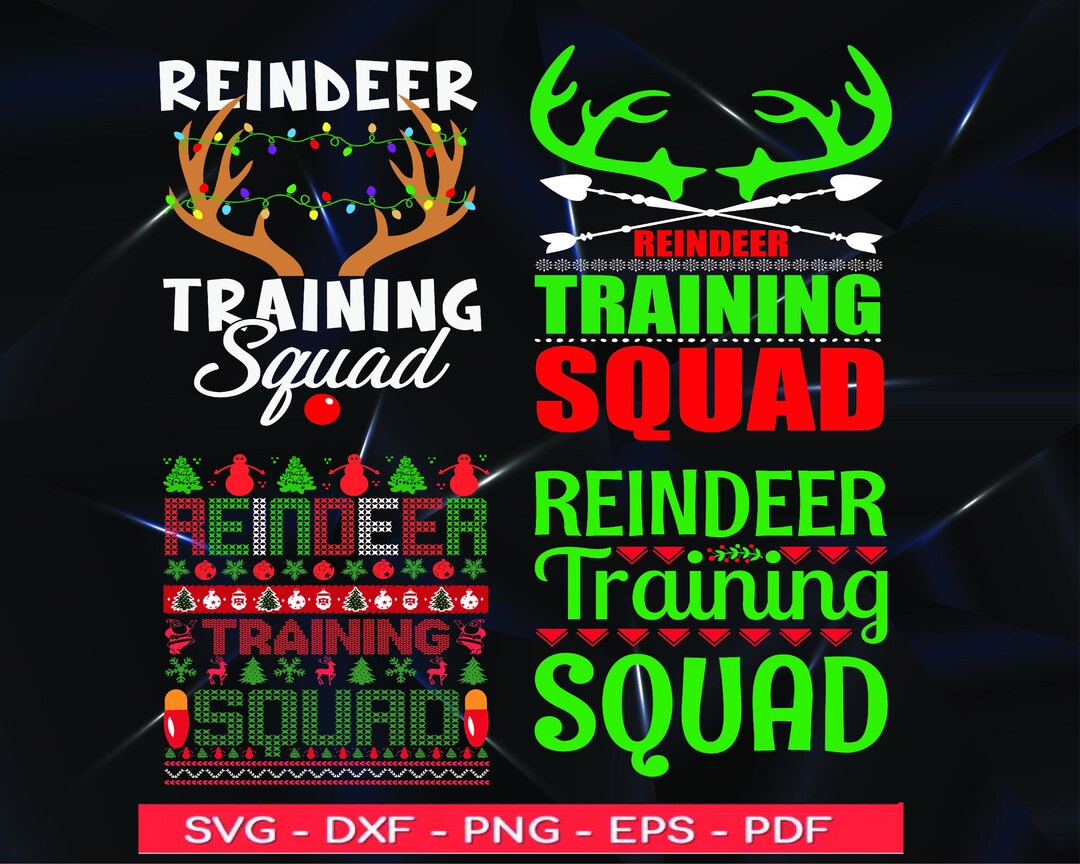 Reindeer Training Squad SVG PNG: Christmas Design (digital Download) - Etsy