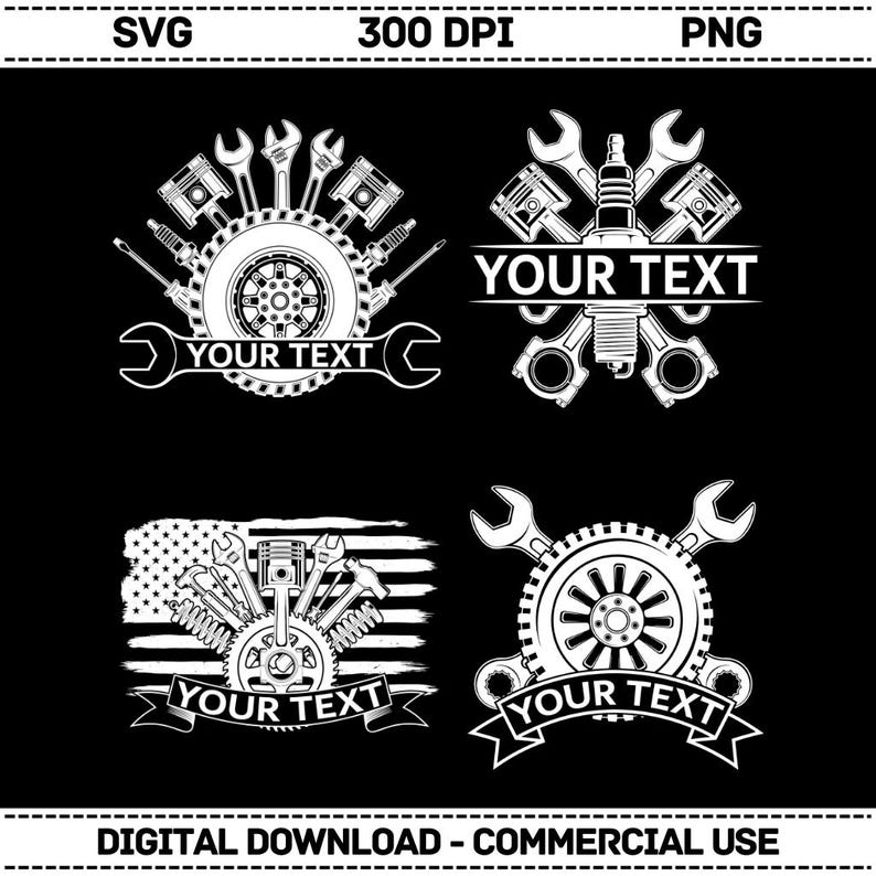 Mechanic Tools Split Monogram Svg Png, Mechanic Logo, US Mechanic ...