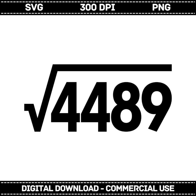 Funny Math Meme Png Svg, Square Root of 4489, Internet Joke Png ...