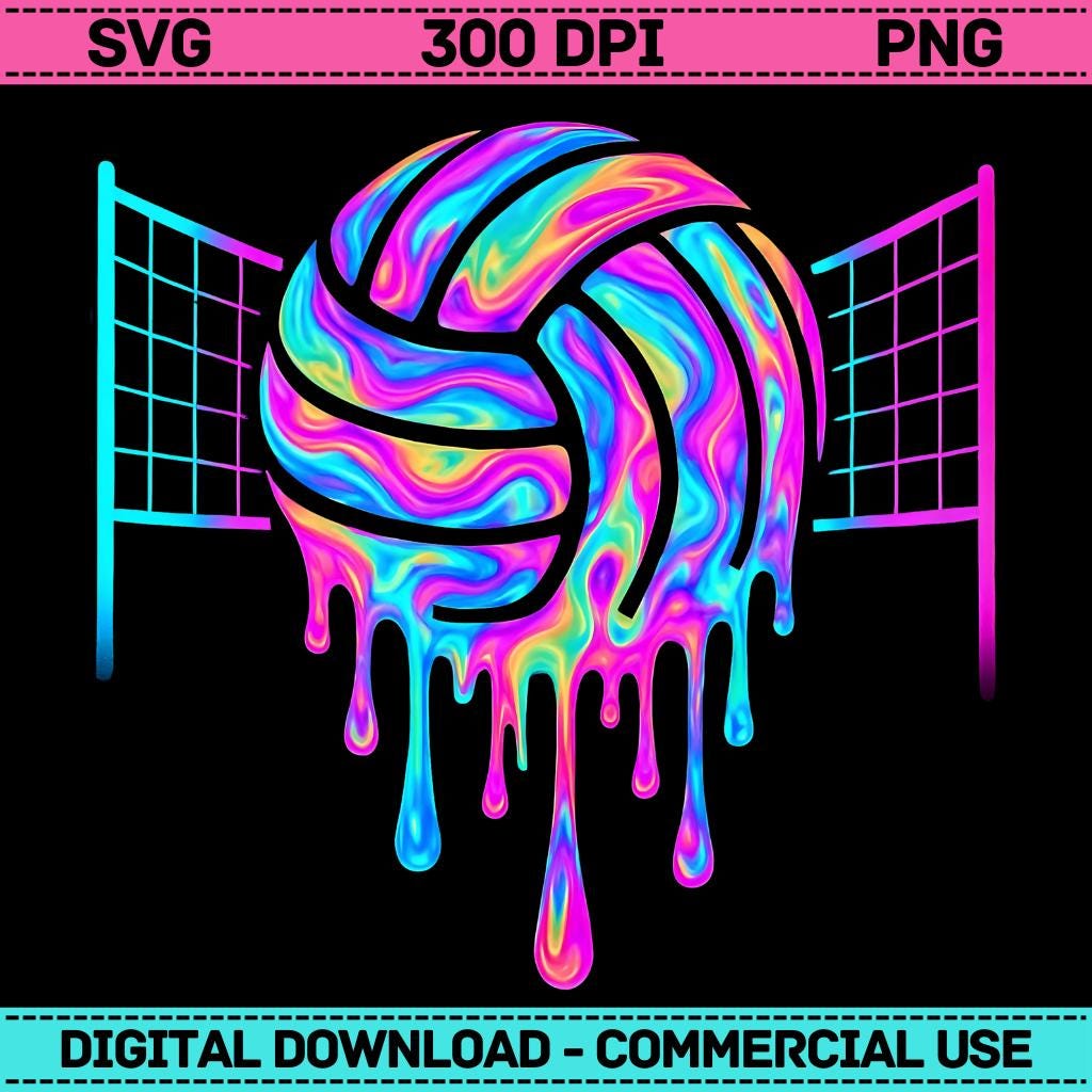 Volleyball Drip Png Svg, Volleyball Png, Volleyball Mom Png, Volleyball ...