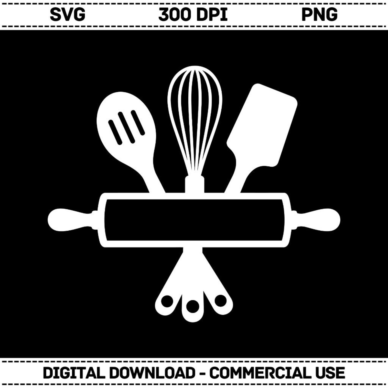 Kitchen Utensils Split Monogram Svg Png, Kitchen Sign Svg, Cooking Svg ...