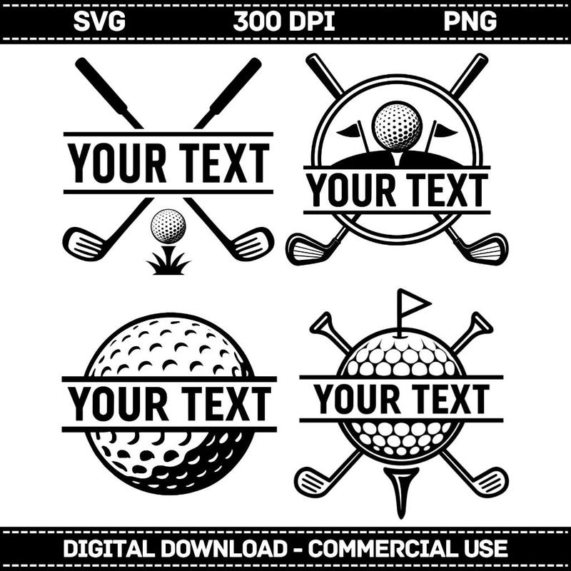 Golf Clubs Emb File - Etsy UK