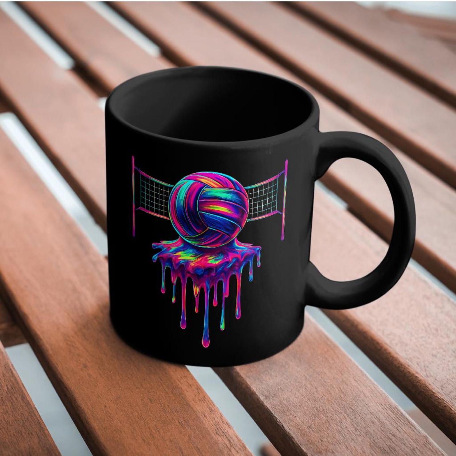 Volleyball Drip Png Svg, Neon Spike Flow Graphic Svg, Volleyball Png ...